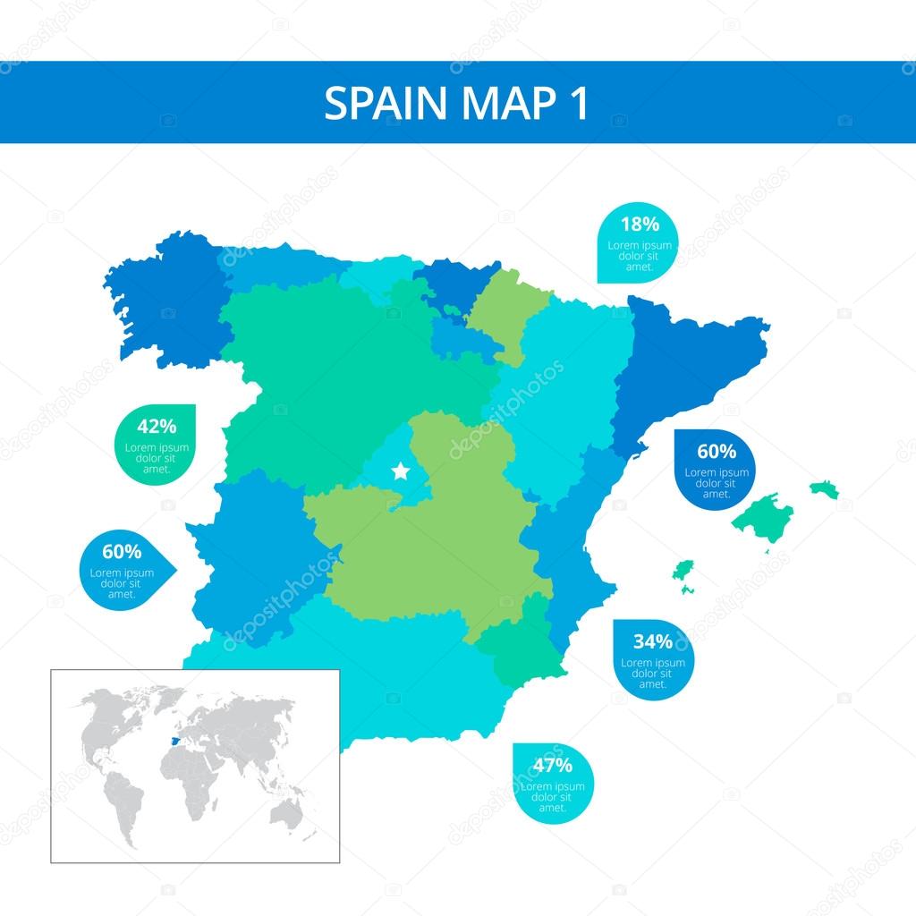 Spain map template 1 Stock Vector by ©surfsup.vector.gmail.com 98699254
