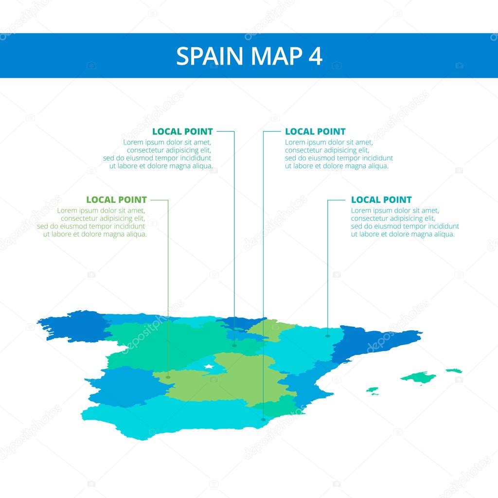 Plantilla mapa España 4 Vector de stock por ©surfsup.vector.gmail.com ...