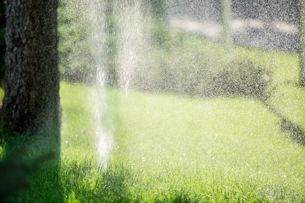 Garden sprinklers splashing water — Stock Photo © Scharfsinn #112091778