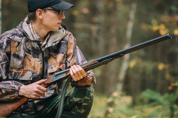Young man hunting - Stock Image - Everypixel