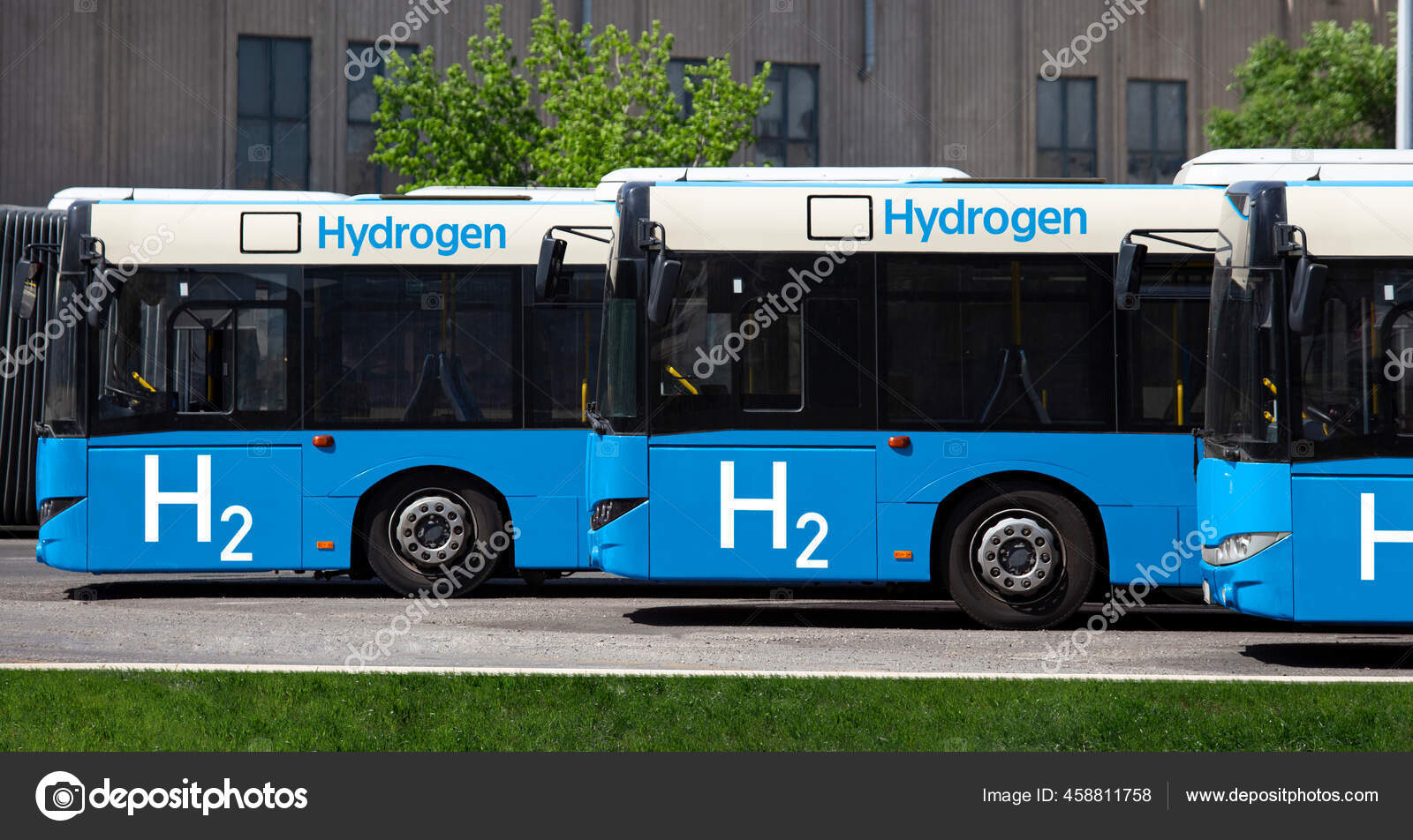 Hydrogen Fuel Cell Buses Stands Bus Station – Stock Editorial Photo ...
