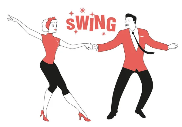 Jive Dance Clipart Black&white