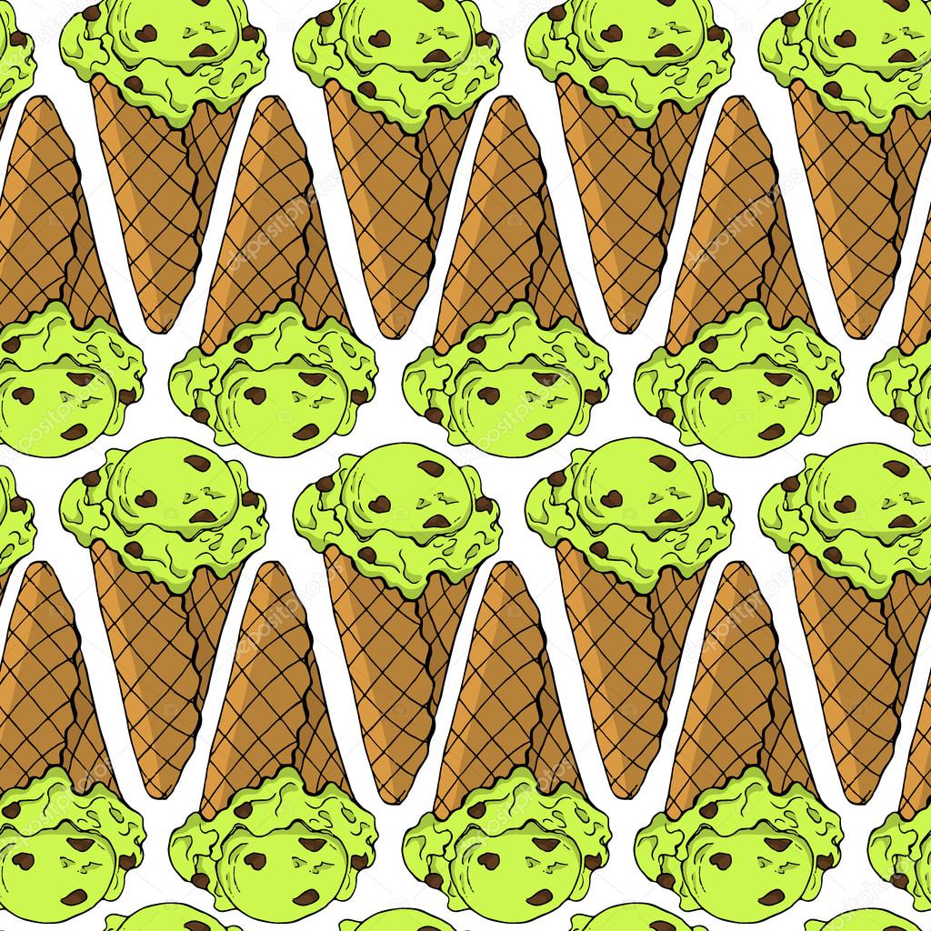 Ice cream pattern Stock Vector Image by ©Ezhevica #118601506