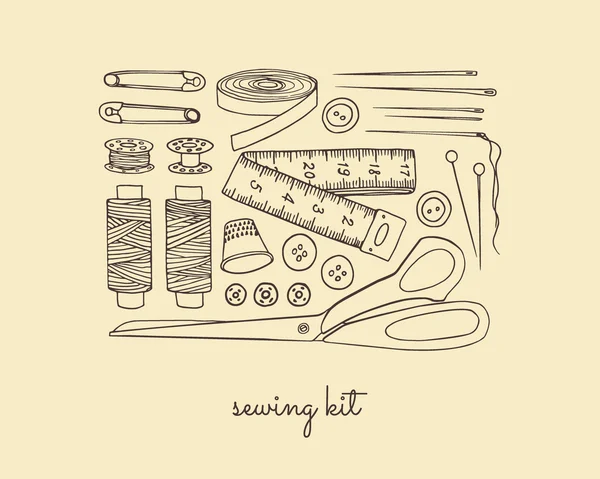 Sewing Tools Drawing