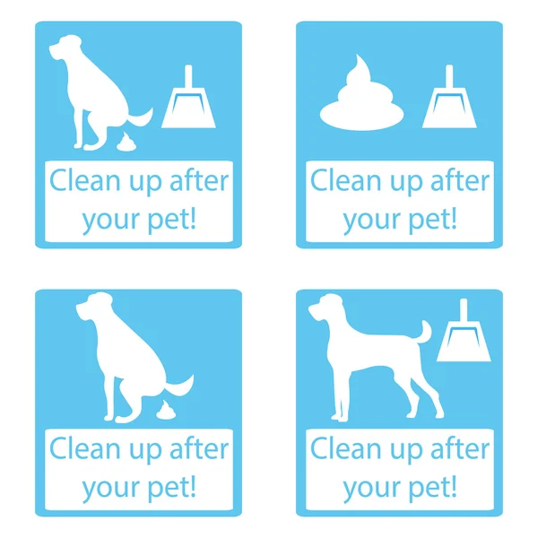 Clean up after your pet. Set icon. Ecological cleanliness of the ...