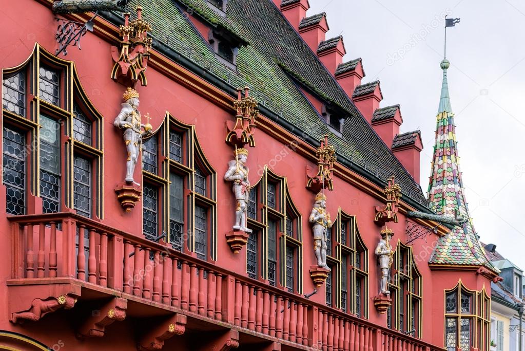 Red Facade, Freiburg, Germany — Stock Photo © mango2friendly #96547698 Red Facade, Freiburg, Germany — Stock Photo © mango2friendly #96547698