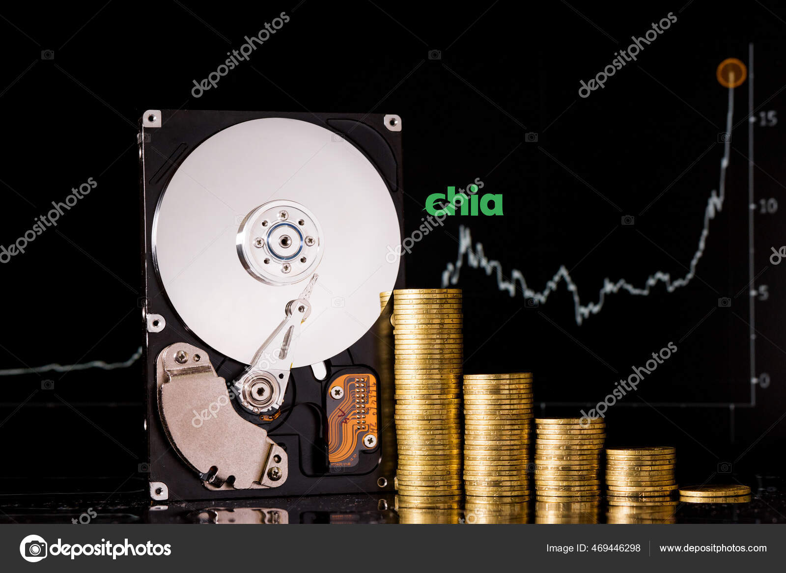Cryptocurrency Chia and hard disk server for mining . New Crypto ...
