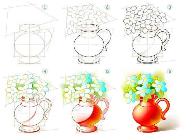 Easy Way To Draw Flower Vase Step By | Best Flower Site