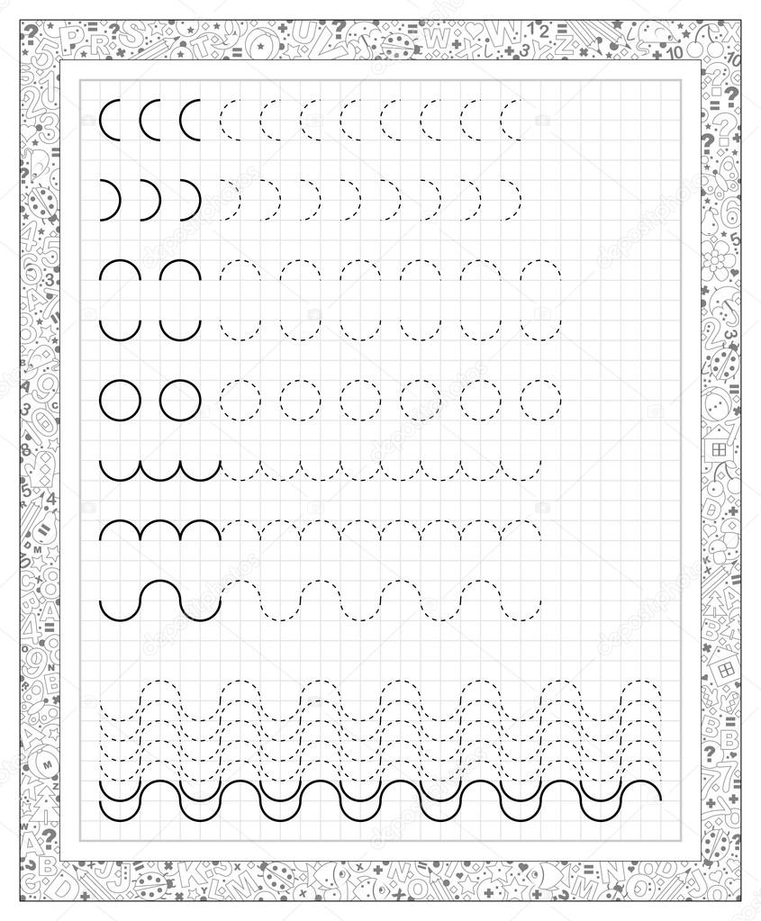 Black and white worksheet on a square paper with exercises for little ...