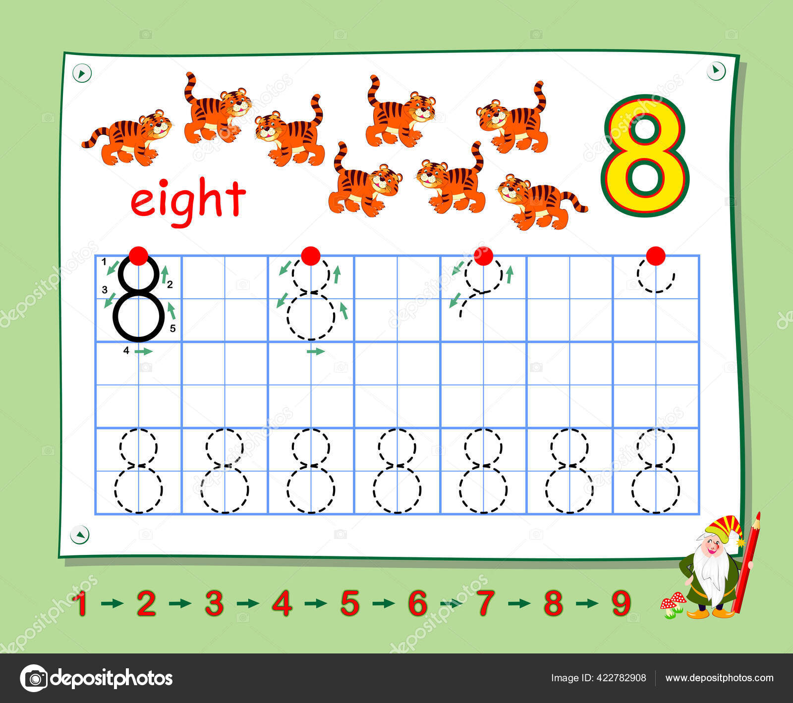 Escribir Números 1 10 Hojas De Trabajo