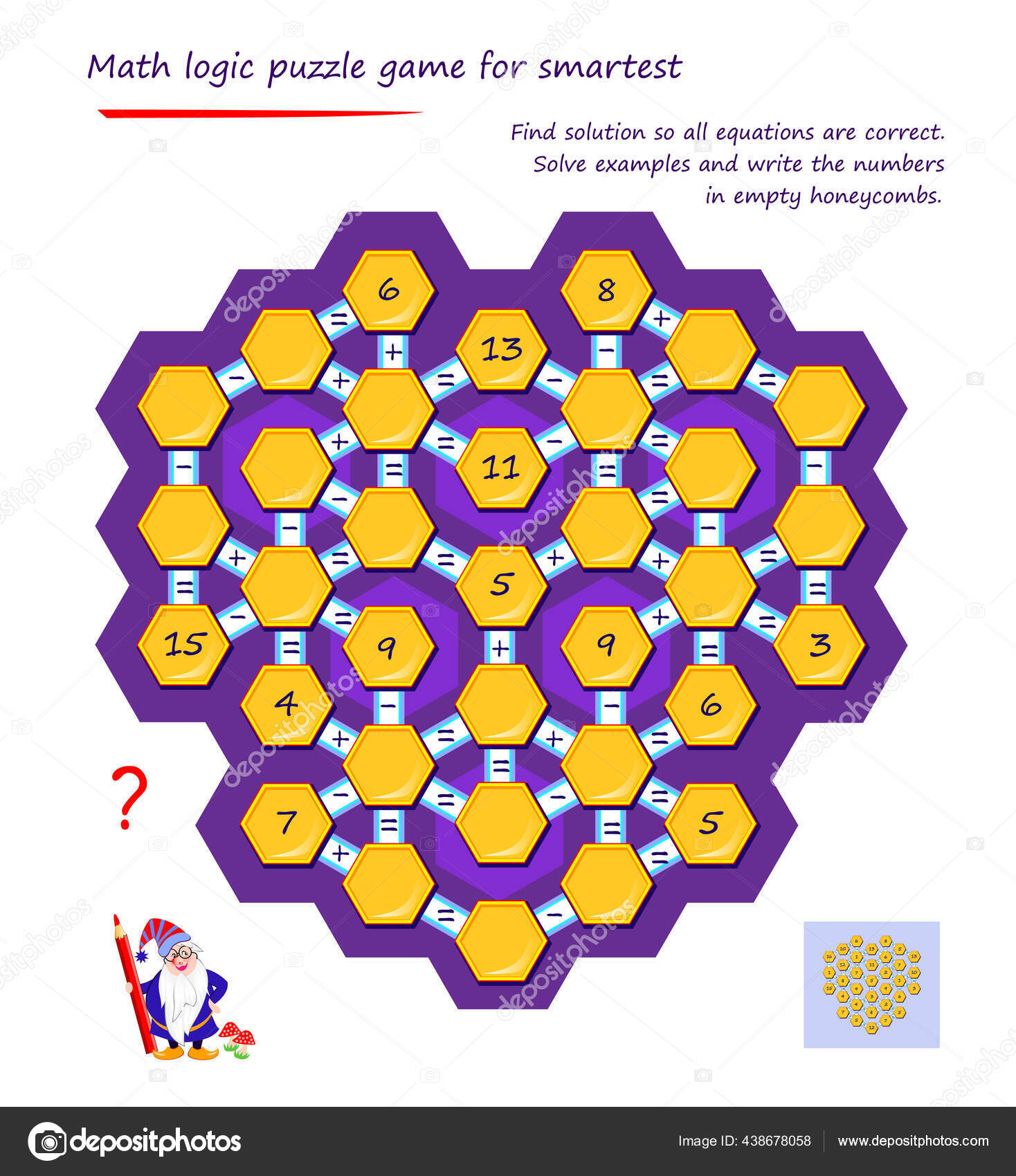 Mathematical Logic Puzzle Game Smartest Find Solution All Equations ...