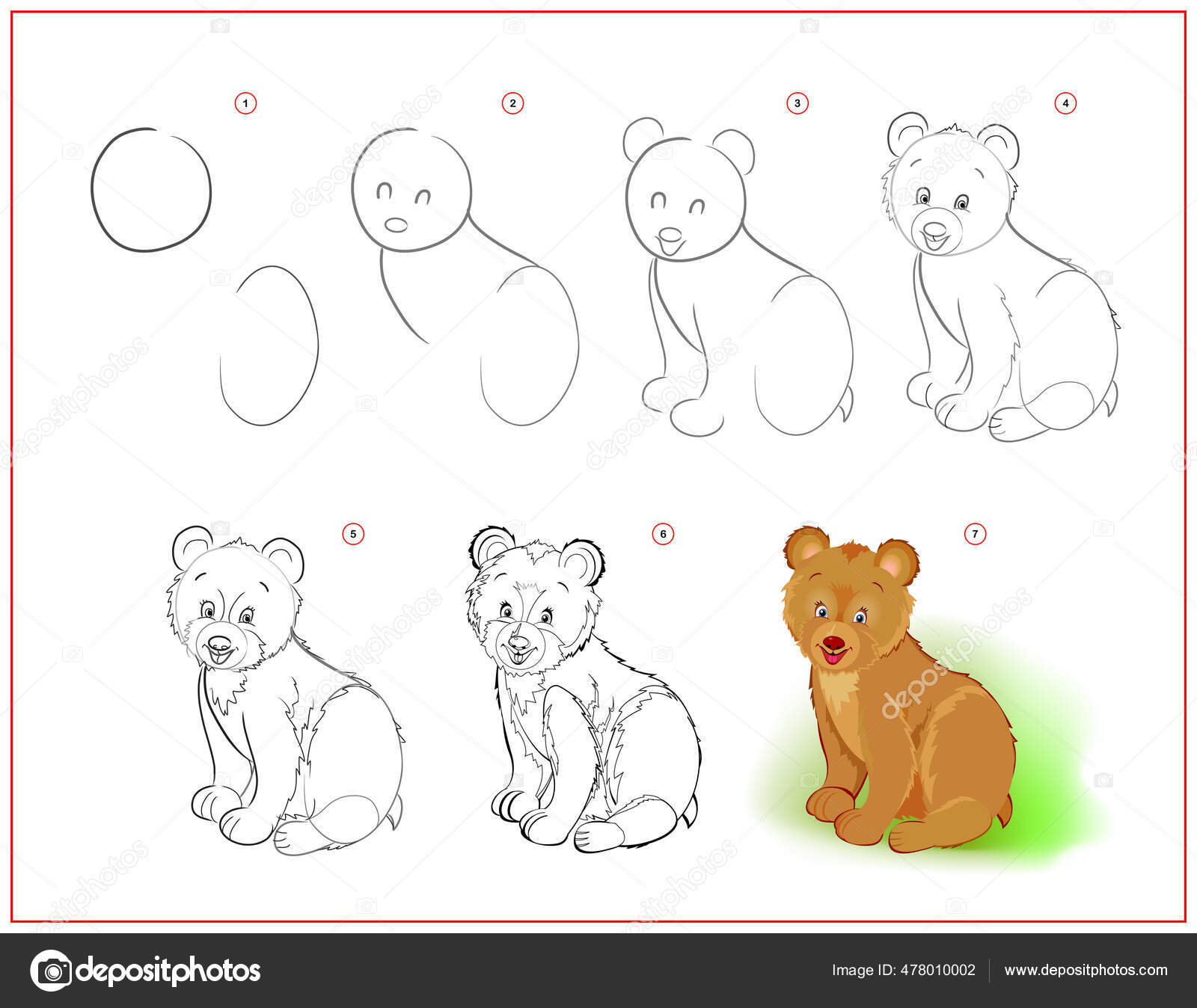 Cómo Dibujar Un Oso Negro Para Niños