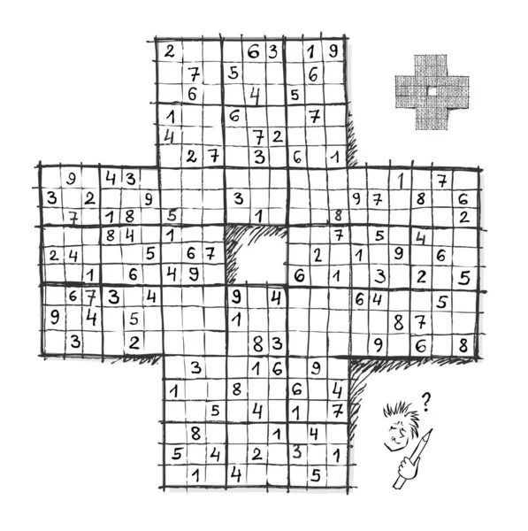 Logic Sudoku Game Set Different Level Puzzles Worksheet Children Adults ...