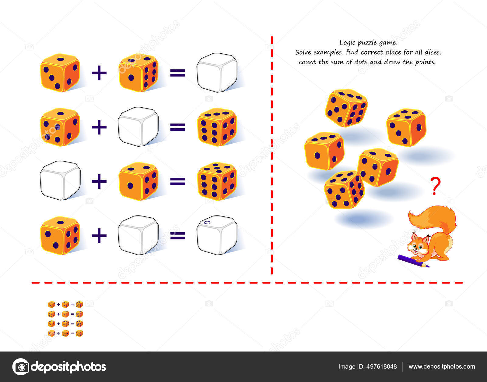 Logic Puzzle Game Children Adults Solve Examples Find Correct Place ...