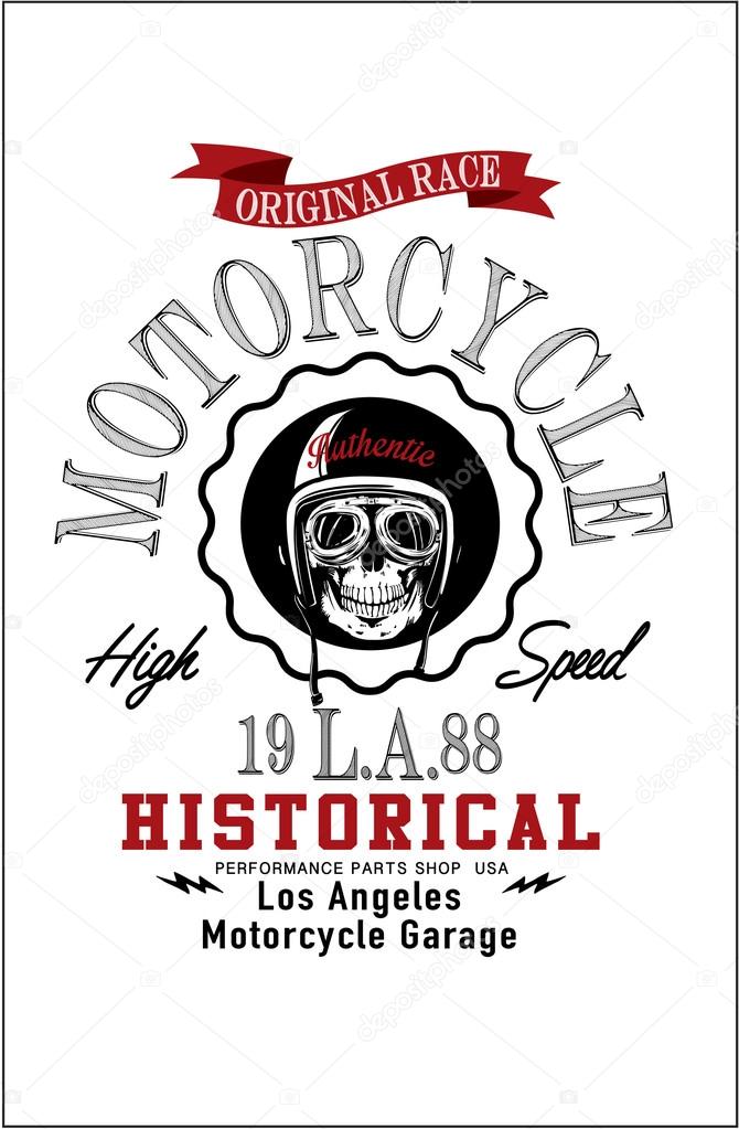 Vintage race motorcycle for printing Stock Vector Image by ©swsctn80 ...