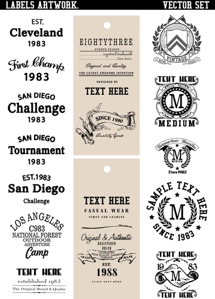 Retro label vector set — Stock Vector © swsctn80.hotmail.com #96963878