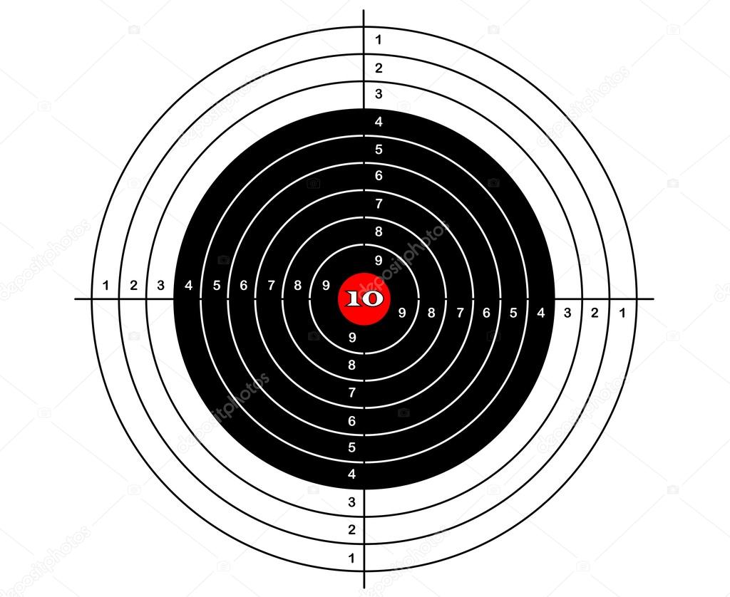 Shooting mark in black, white and red colors Stock Vector by ©Irusetka ...