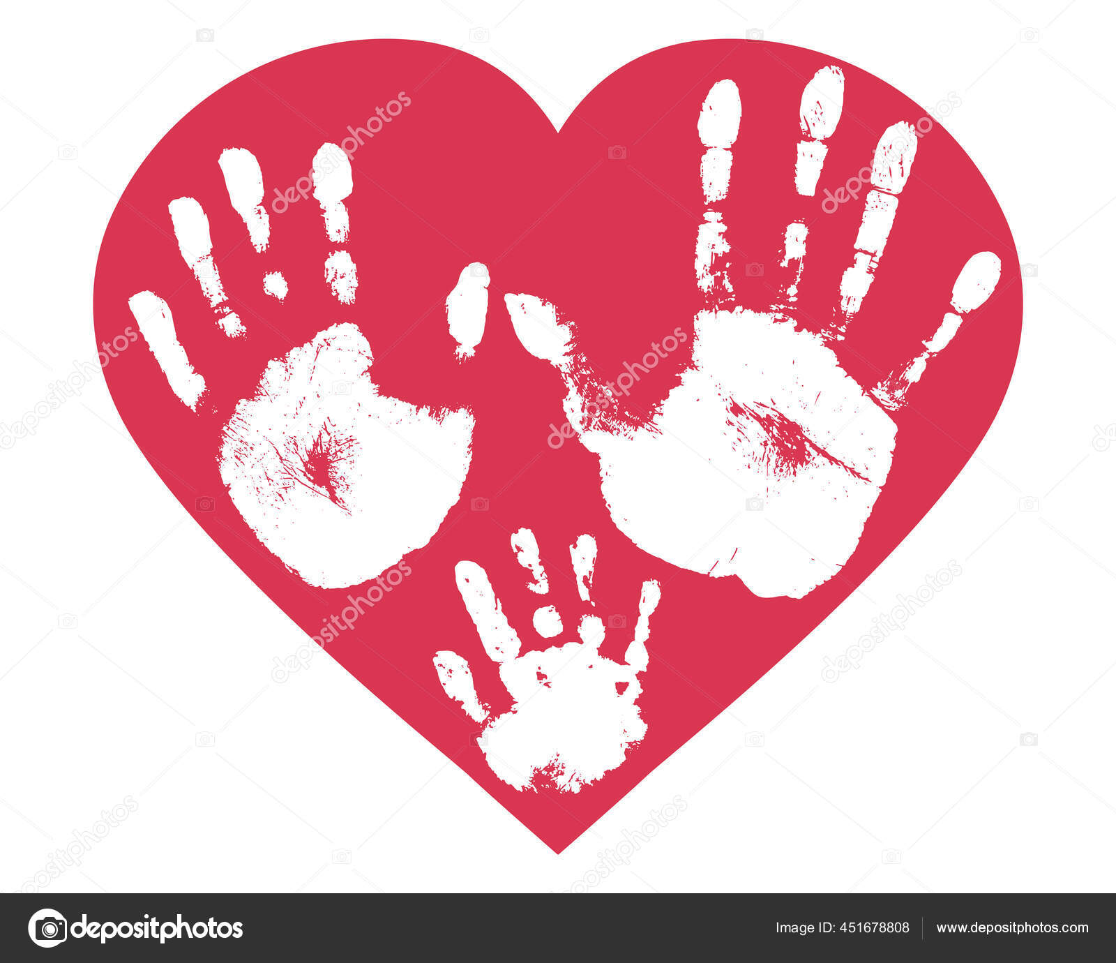Handprint Heart Clipart
