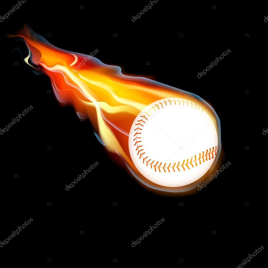 Baseball on fire Stock Vector by ©z0504574832.gmail.com 96575914
