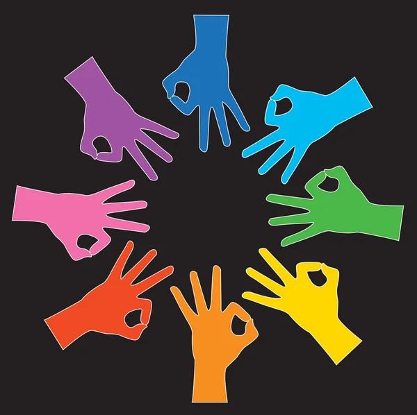 Rainbow color hands okay sign Stock Vector by ©h.santima.gmail.com ...