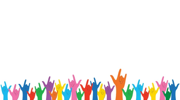 All hands together and rainbow background Stock Vector by ©h.santima ...
