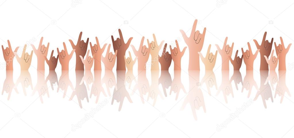 All hands up love sign background Stock Vector Image by ©h.santima ...