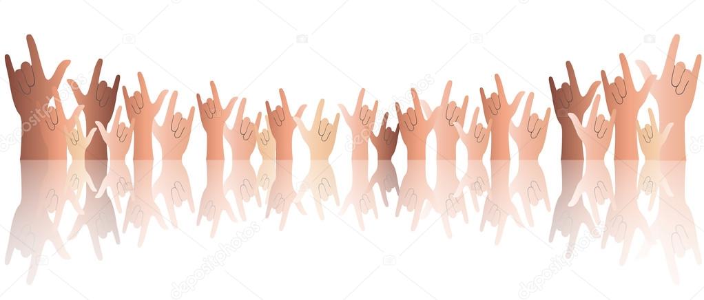 All hands up love sign background Stock Vector Image by ©h.santima ...