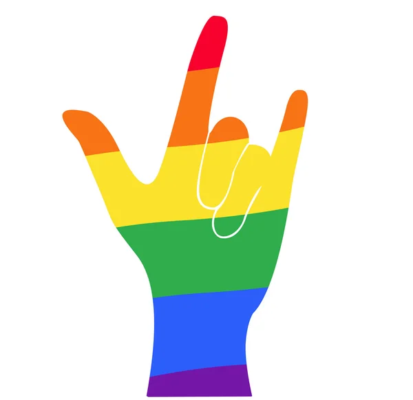 Hand holding another hand rainbow flag LGBT symbol vector EPS10 — Stock ... Hand holding another hand rainbow flag LGBT symbol vector EPS10 — Stock ...