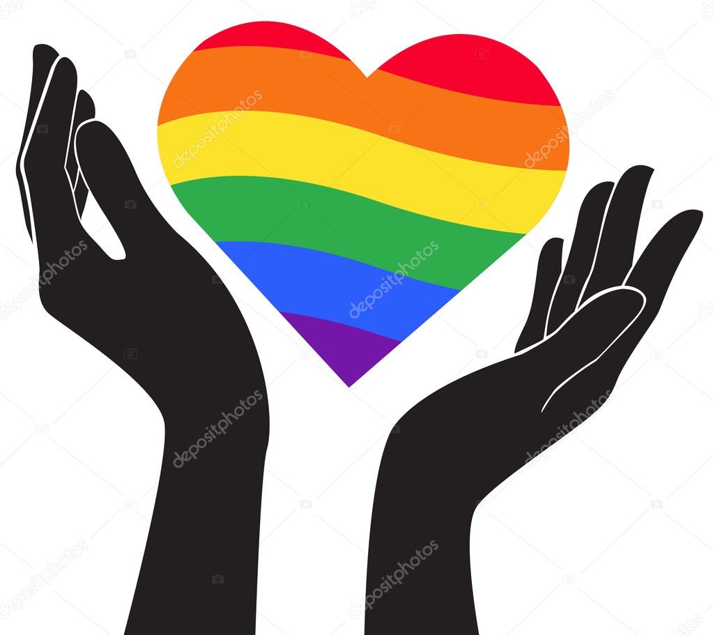 Hand holding heart rainbow flag LGBT symbol vector Stock Vector by ©h ... Hand holding heart rainbow flag LGBT symbol vector Stock Vector by ©h ...