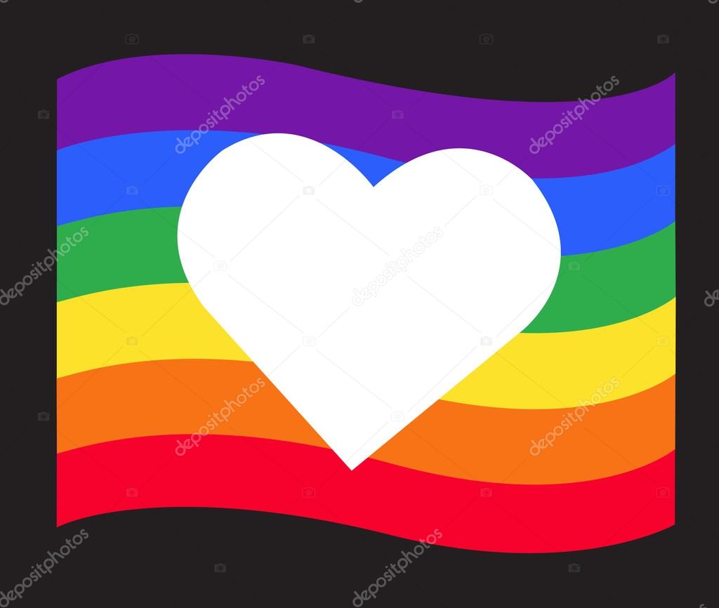 Rainbow Flag Lgbt Symbol On Heart Vector Eps10 Stock Vector Image By ©h