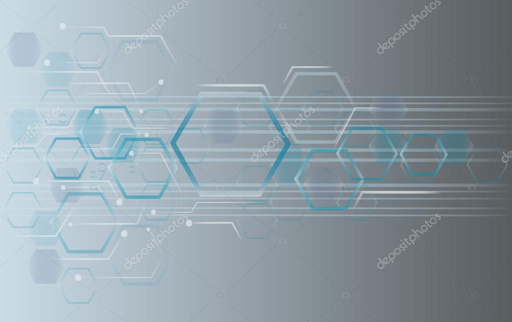 The shape of hexagon concept design abstract technology background ...