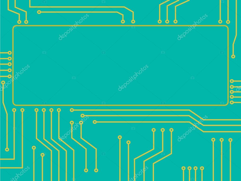 Microchip Line Technology Symbol Abstract Background Vector Stock Vector Image By ©hsantima