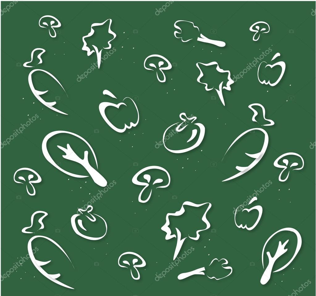 Salad background green Stock Vector by ©h.santima.gmail.com 99155430