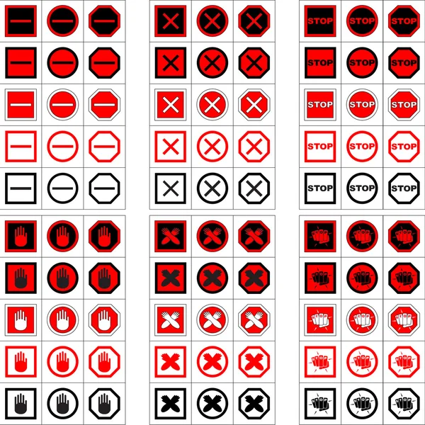Warning symbols icons Vector Art Stock Images | Depositphotos