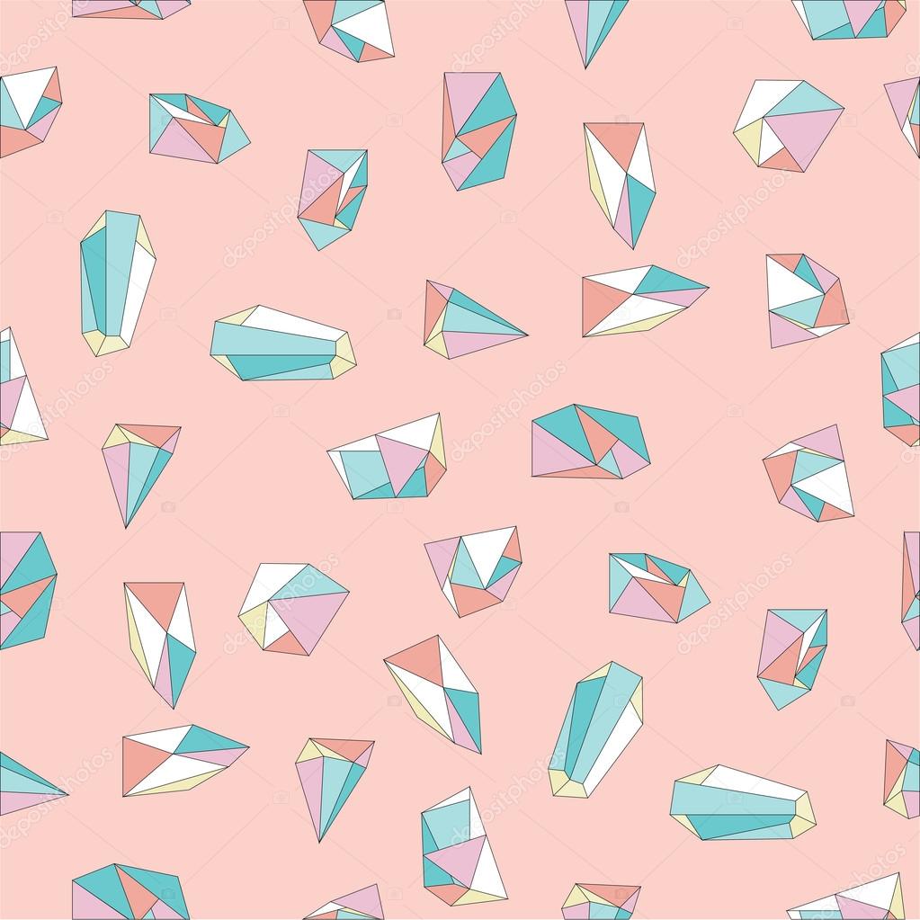 Geometric crystals pattern in vector. Geometric shapes. Stock Vector ...