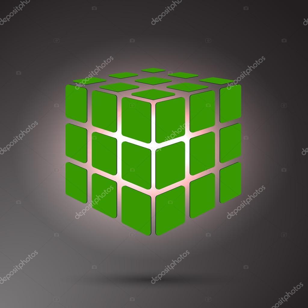 Green cube 3D vector Stock Vector Image by ©nmm86r.gmail.com #98405942