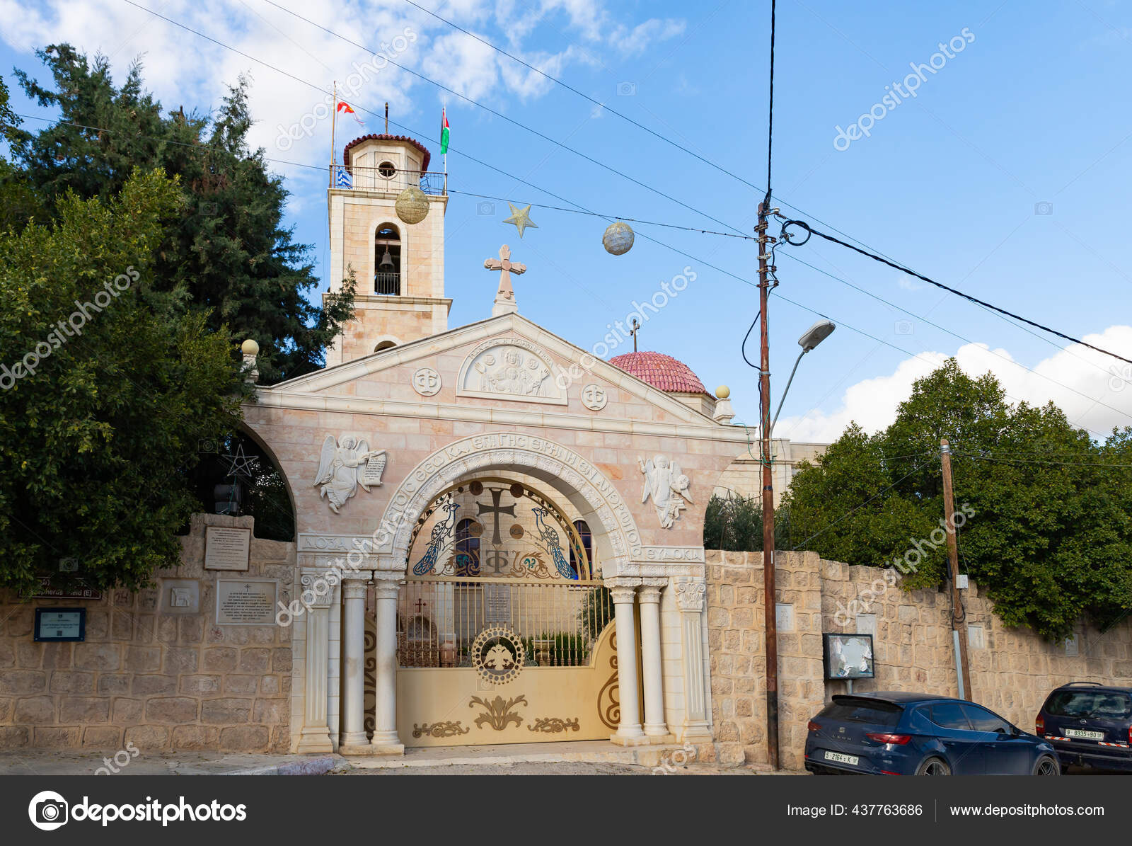 Bethlehem Israel December 2020 Main Gate Entrance Greek Orthodox Shepherds — Stock Editorial ...