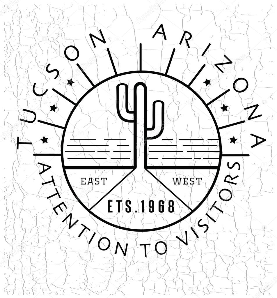 Desert cactus in Arizona Stock Vector by ©VECTURE 103007518