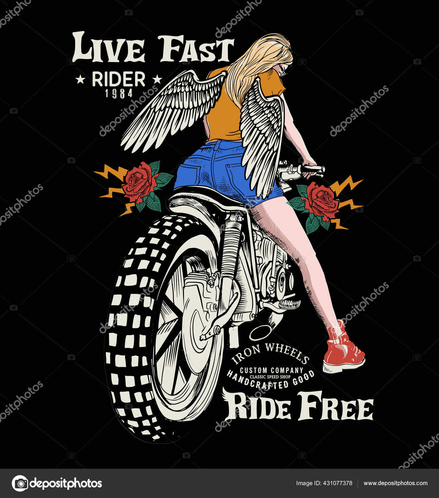 Vector Illustration Motorcycle Rider Stock Vector Image by ©VECTURE ...