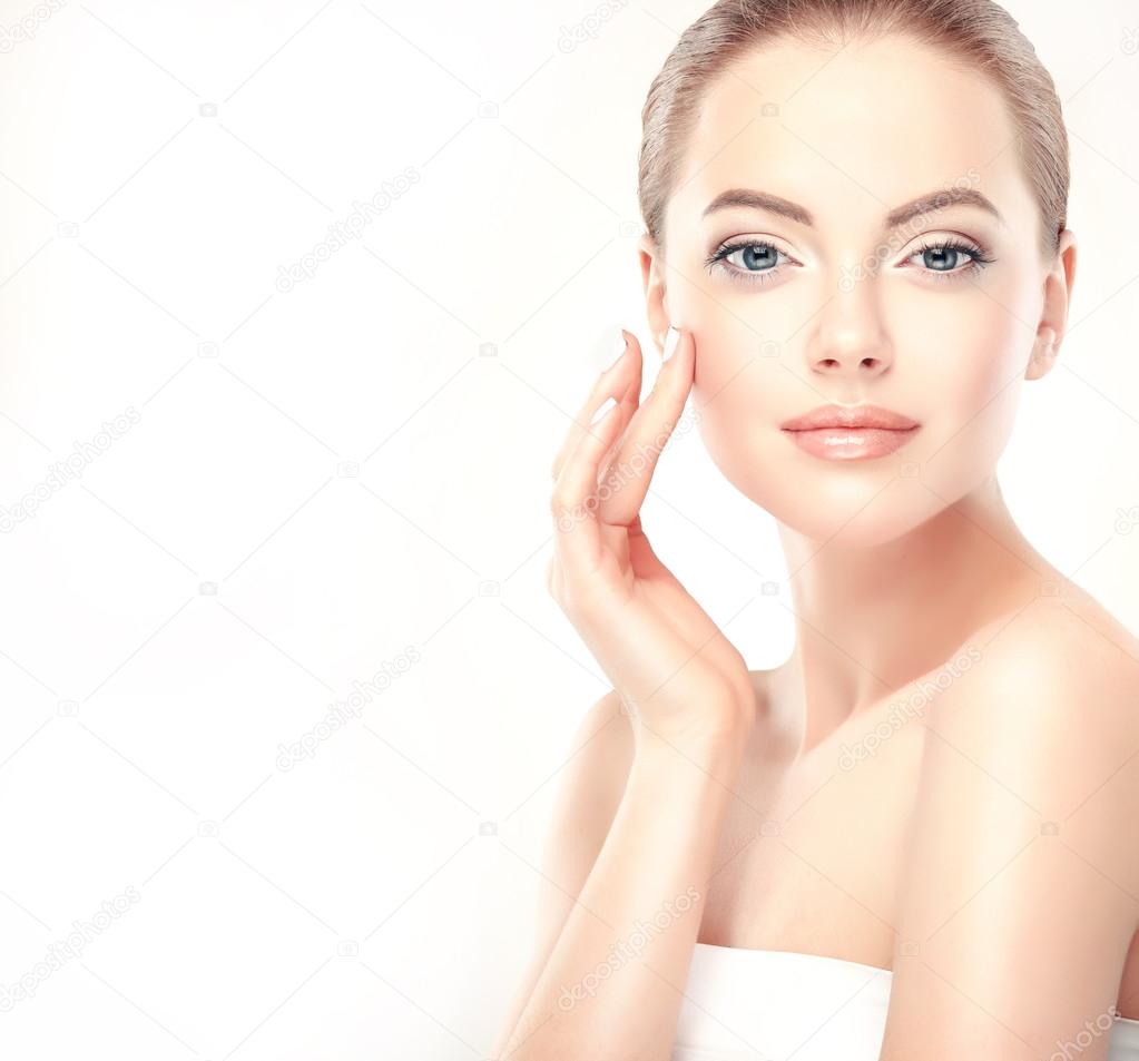 Young Woman with Clean Skin — Stock Photo © Sofia_Zhuravets #109742816