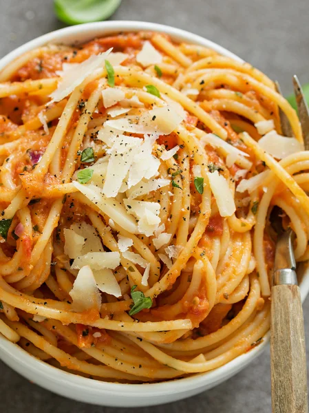 Spaghetti with Tomato Sauce - Stock Image - Everypixel