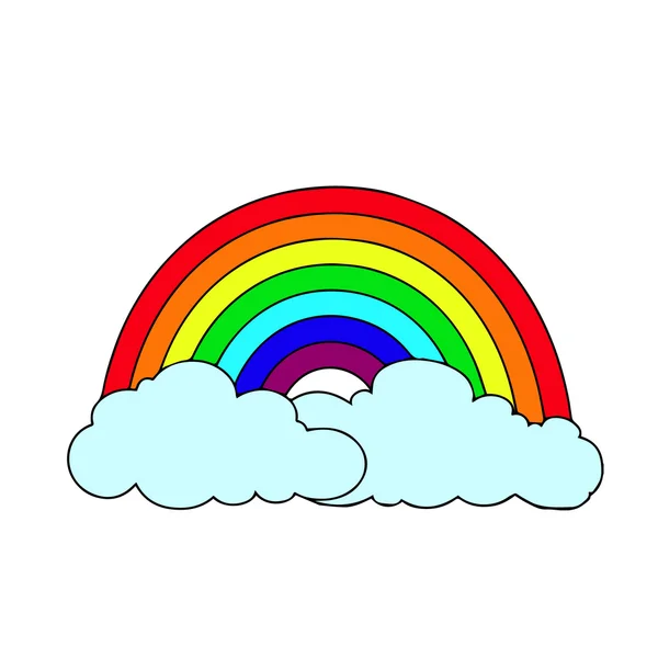 Rainbow on a white background. Rainbow vector. Rainbow illustration ...