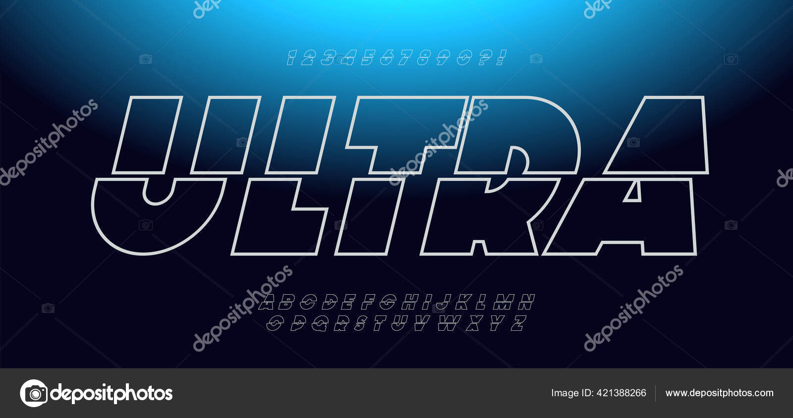 Vector ultra font slanted bold style Stock Vector Image by ©VI6277 ...