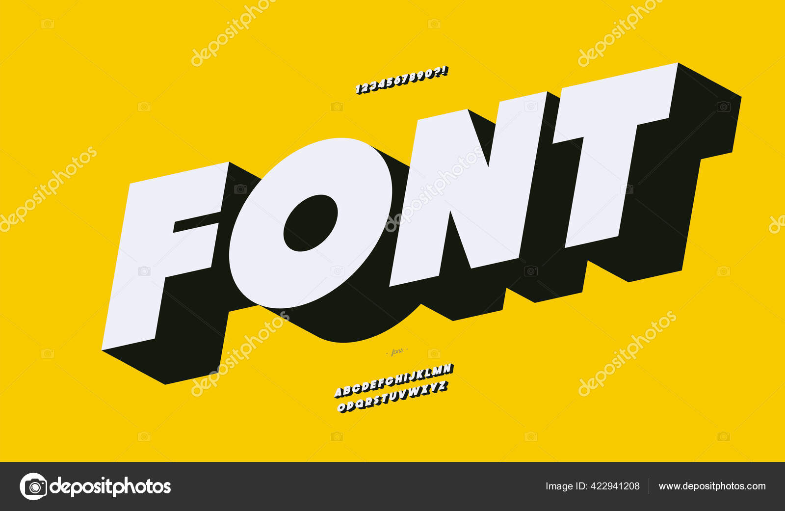 Vector font slanted super bold style Stock Vector by ©VI6277 422941208