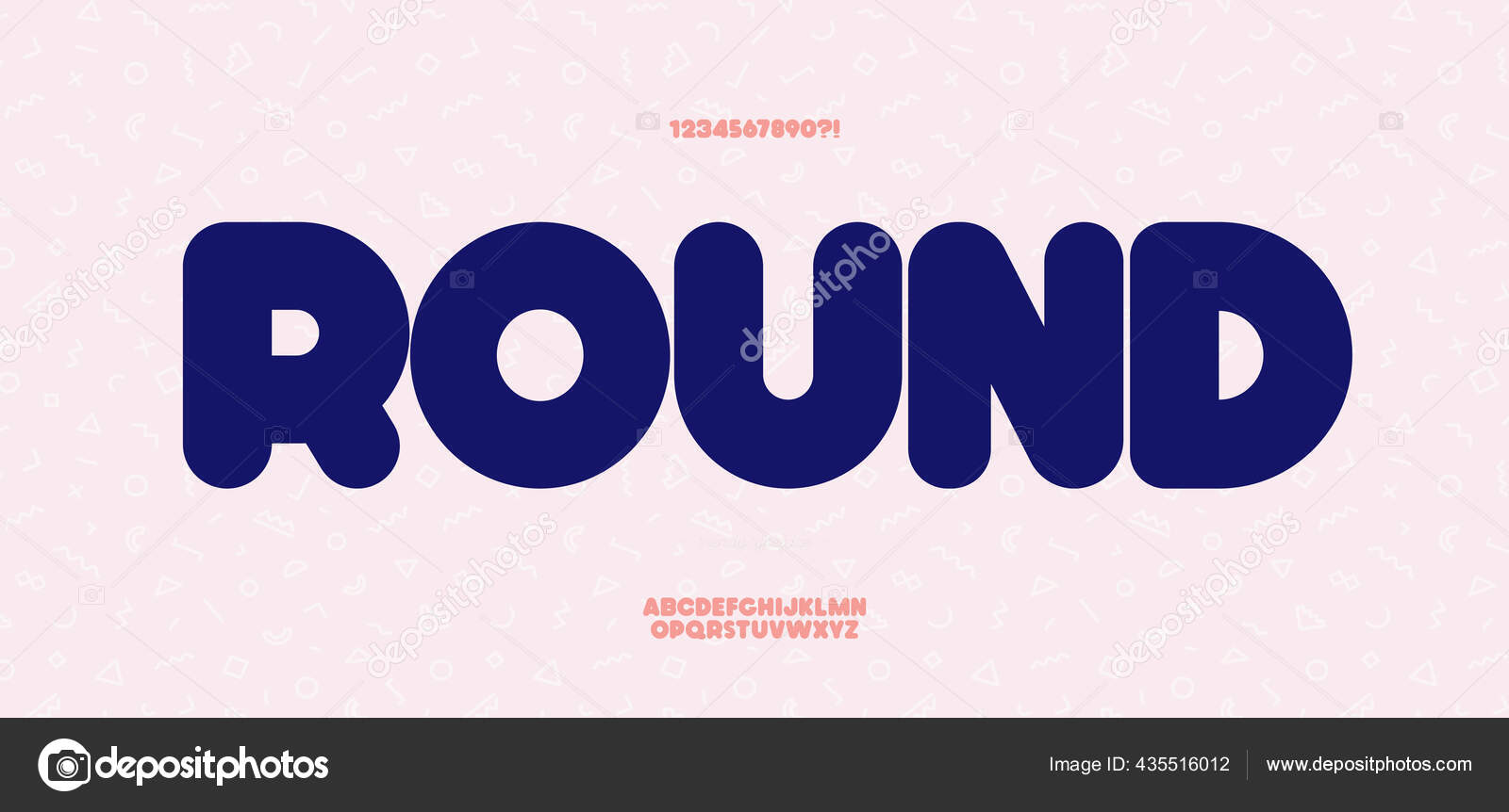 Vector rounded font bold style Stock Vector by ©VI6277 435516012