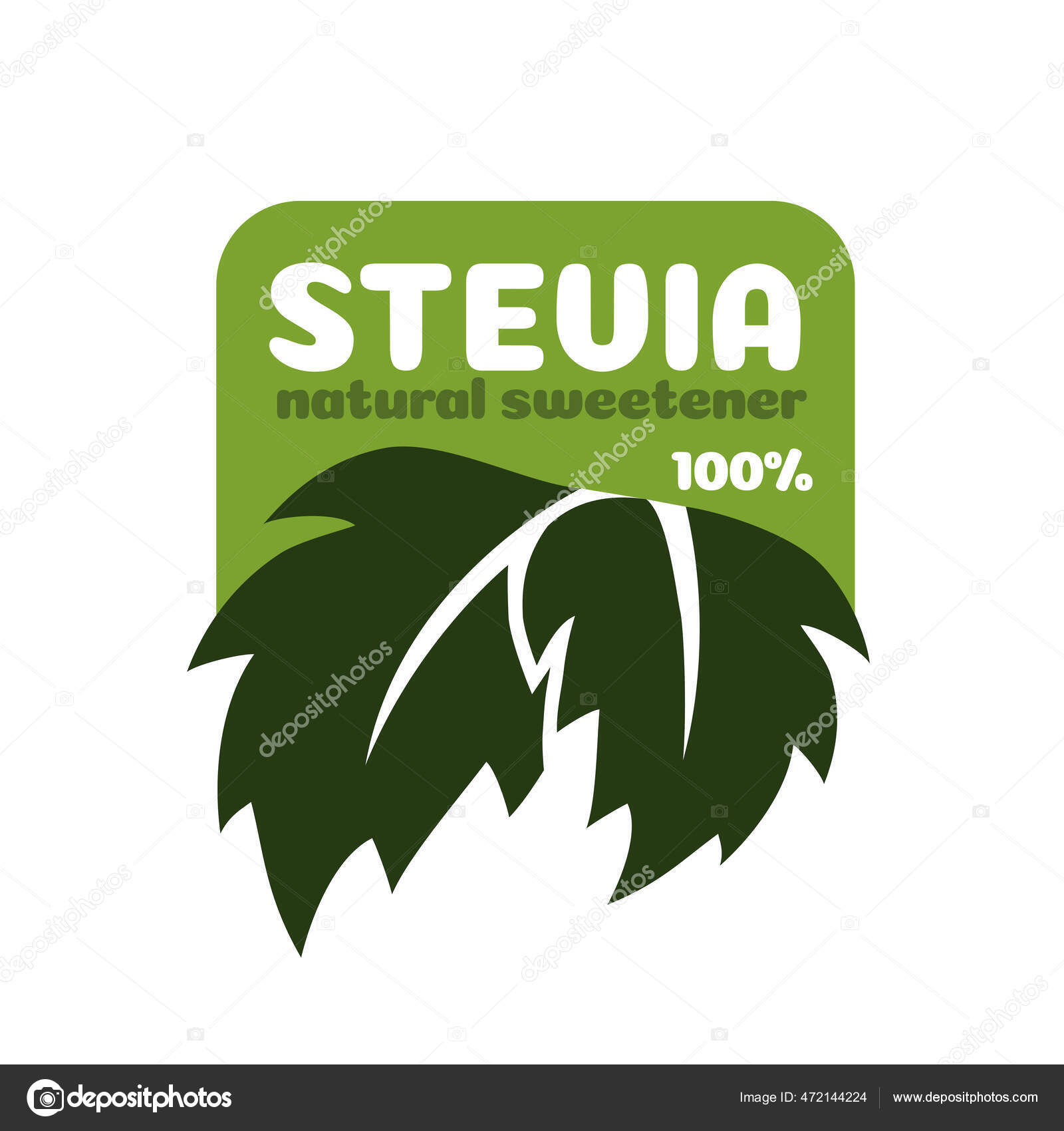 Stevia leaves vector symbol natural organic Stock Vector Image by ...