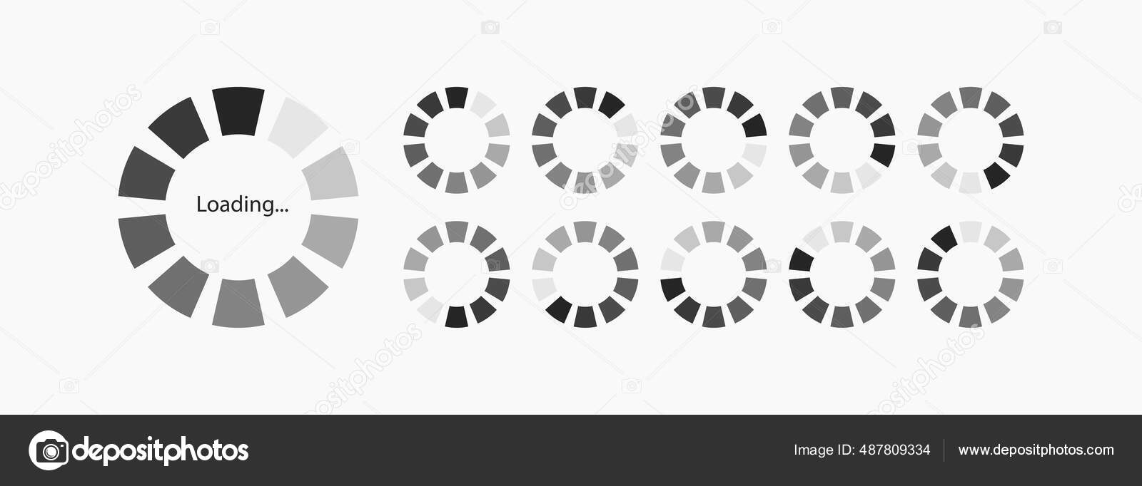 Rrogress loading vector icon set for motion, animation Stock Vector by ...