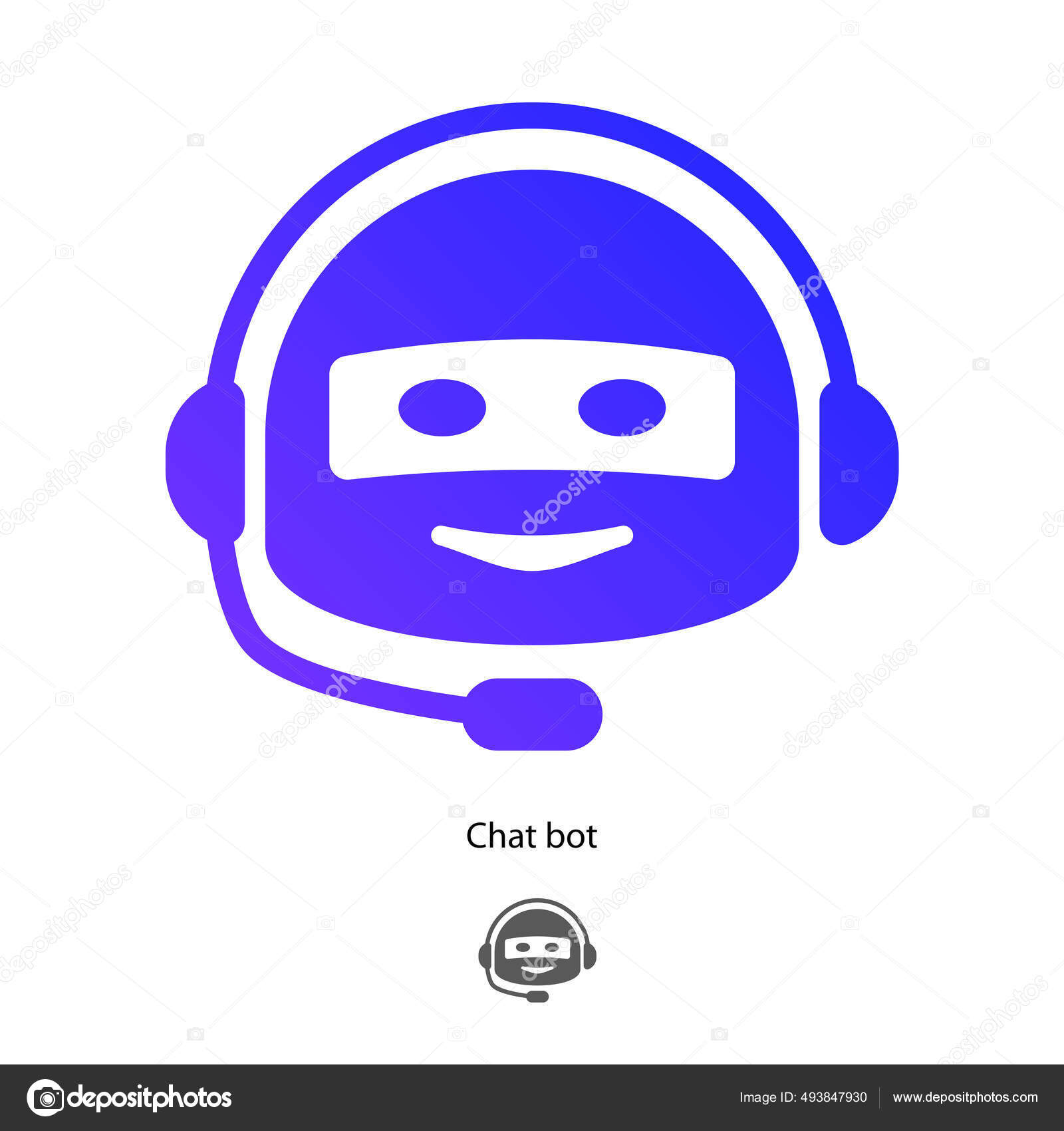 Chat bot symbol isolated on white background Stock Vector by ©VI6277 ...