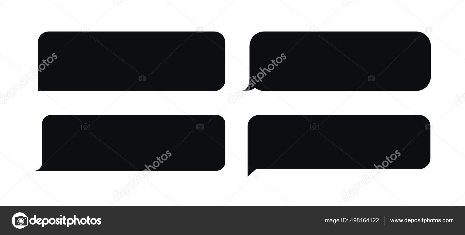 Set of bubble messages template black style Stock Vector Image by ...