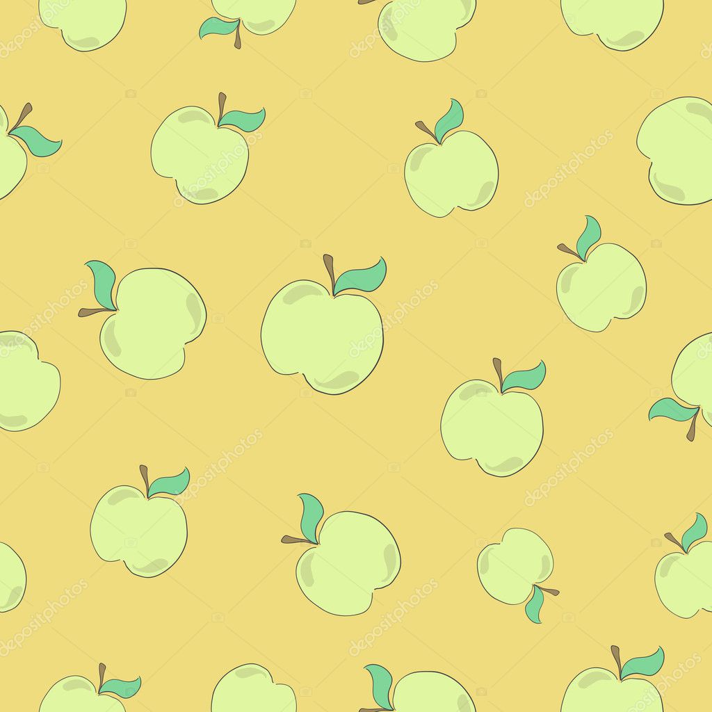 Apple pattern background Stock Vector by ©VI6277 98282232